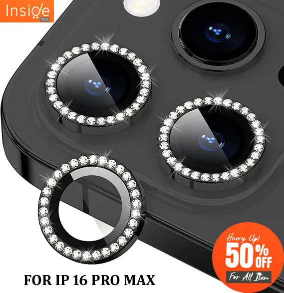 Premium Diamond Camera Lens Protector for iPhone 16 Pro Max - Fancey ...