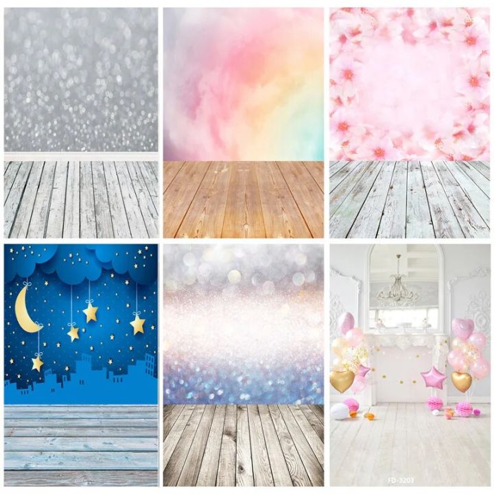 SHENGYONGBAO Wooden Floor Flower Landscape Photography Backdrops Baby ...