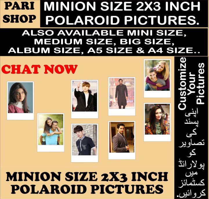 64 Polaroid Photo Prints, Minion Size 2x3 inch - Custom Polaroid ...