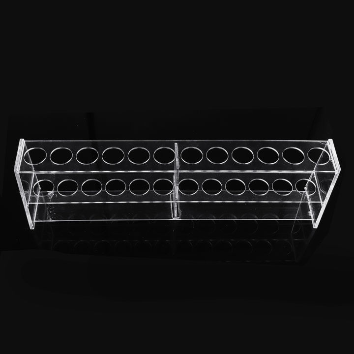 The plexiglass colorimetric tube holder was used for the experiment ...