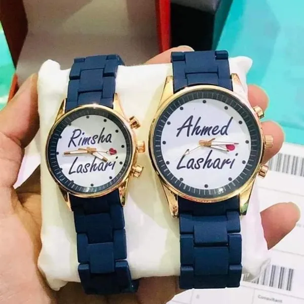 FASTSIDE Customize Couple Chronograph Watch Name & Picture Watches ...