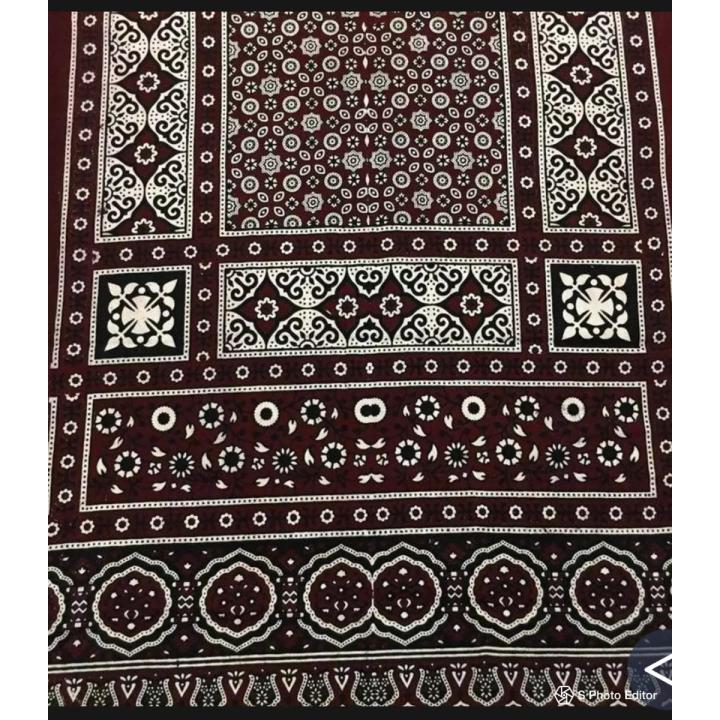Traditional red sindhi ajrak chadar for men premium quality | Daraz.pk