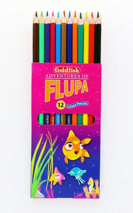 GoldFish Flupa Colour Pencils (12 pc) | Daraz.pk