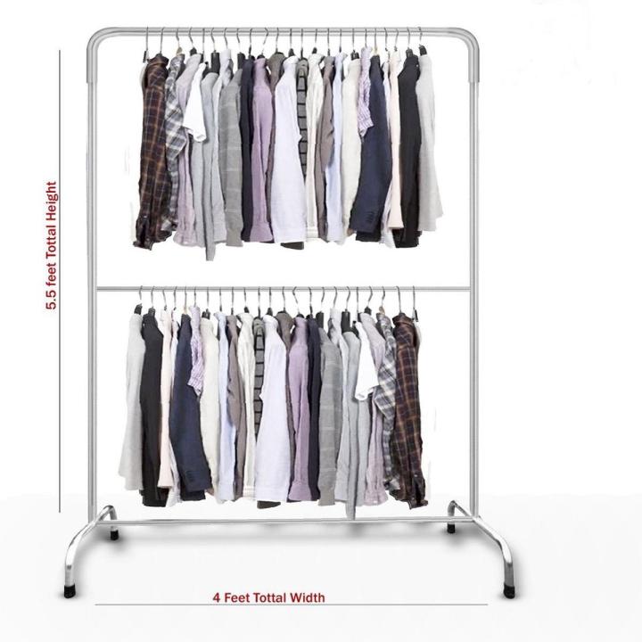 Best Cloth Hanging Stand Rack Double Pole For Home, Boutique , Garments ...