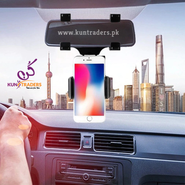 Universal Car Rear View Mirror Mount-360 Degree Rotation Car Rear view ...