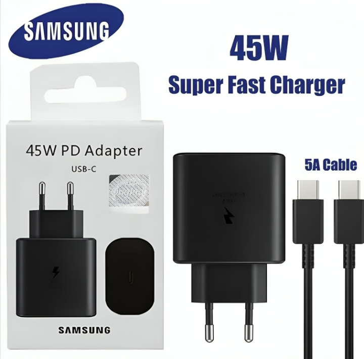 Samsung Orignal Charger 45Watt PD USB-C to USB-C Cable(5A) Super Fast ...