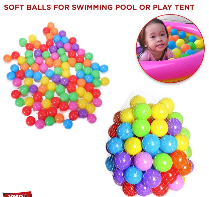Soft Plastic Balls for Tent and Pool - 12 pcs Set. For Toddlers | Daraz.pk
