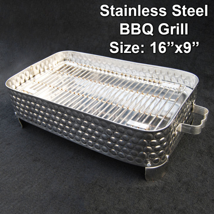 BBQ Grill | Stainless Steel Grill | 16x9 Inch size | BBQ serving Grill ...