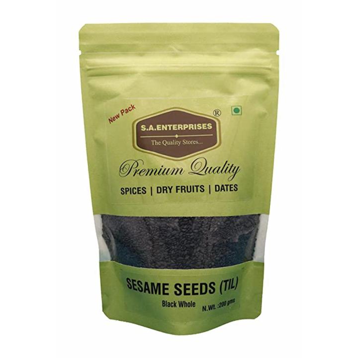 S.A.ENTERPRISES Natural Black Sesame Seeds , Black Til 200 Grams | Daraz.pk