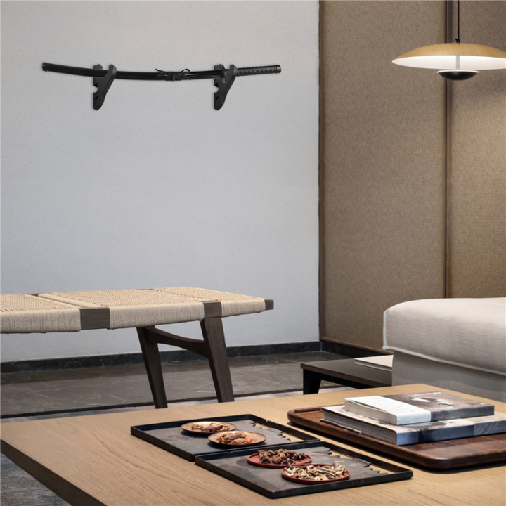 ARELENE Sword Wall Mount 2/Set 1-Tier Hook Katana Holder Adjustable ...