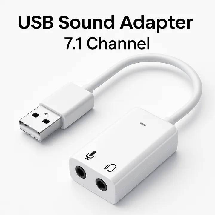 🎧 External USB 2.0 Stereo Audio Sound Card – 7.1 Channel USB Sound ...