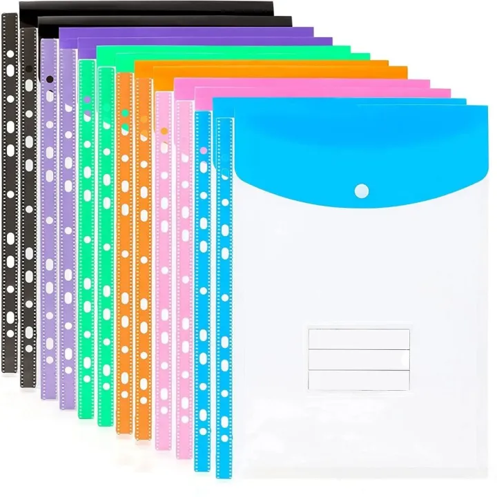File Organizer Loose Leaf A4 Expandable Binder Pocket Transparent ...