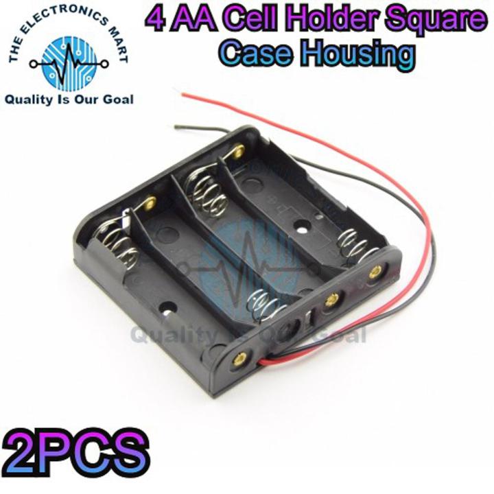 2PCS 4 Cell AA Cell Holder Square Case Housing in Pakistan | Daraz.pk