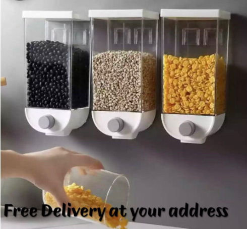 Wall mounted 1.5 kg pulses dispenser and container for easily filling ...