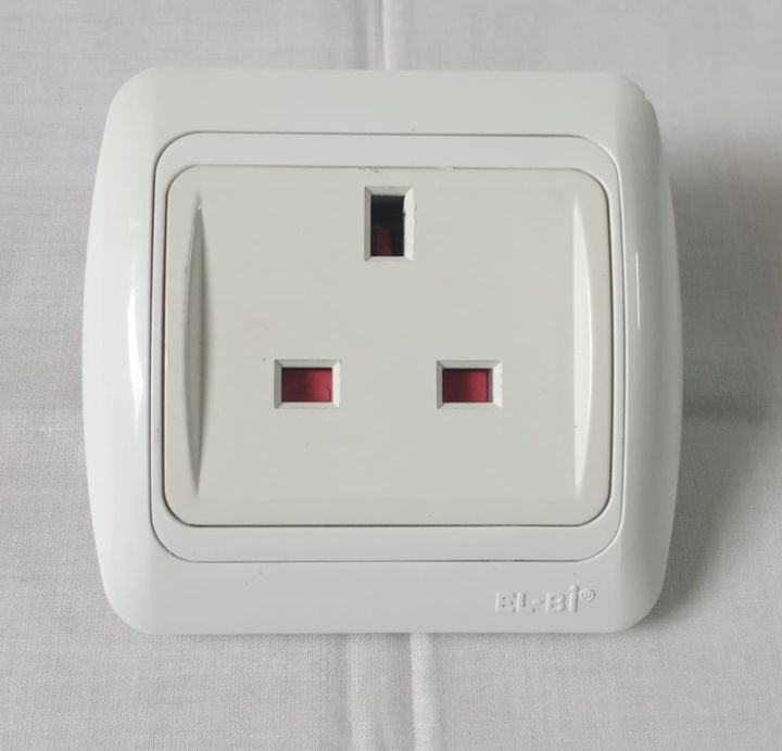 ELBi Tuna British Socket. White. Made in TURKEY. Switch board electric ...
