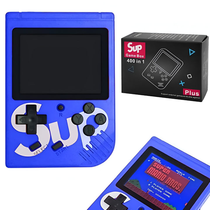 Super Game Box Plus 400‑in‑1 Handheld Retro Game Console — 3.0″ LCD, AV ...