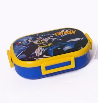 Batman Lunch Box With Two Portions, Spoon & Fork (KC5271) | Daraz.pk