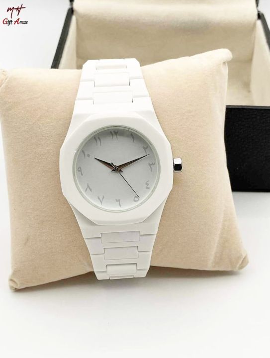 Aura Watch White Light Weight Butterfly Lock Good Quality рџ ї Daraz Pk