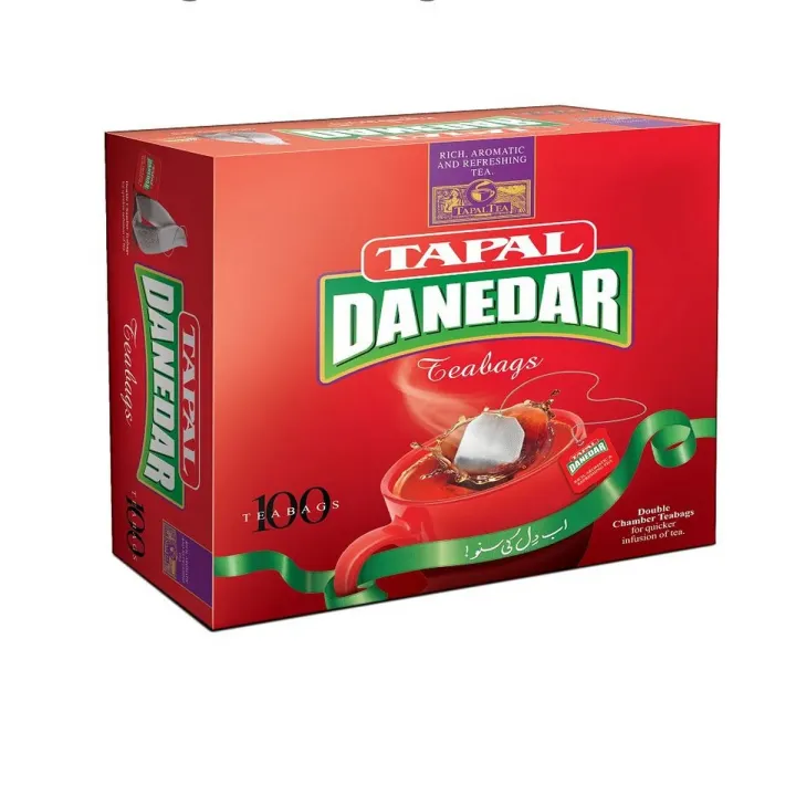 Tapaal Danedar Tea Bags (100 Pcs) - Asli Danedar Zaiqa, Tez Rang aur ...