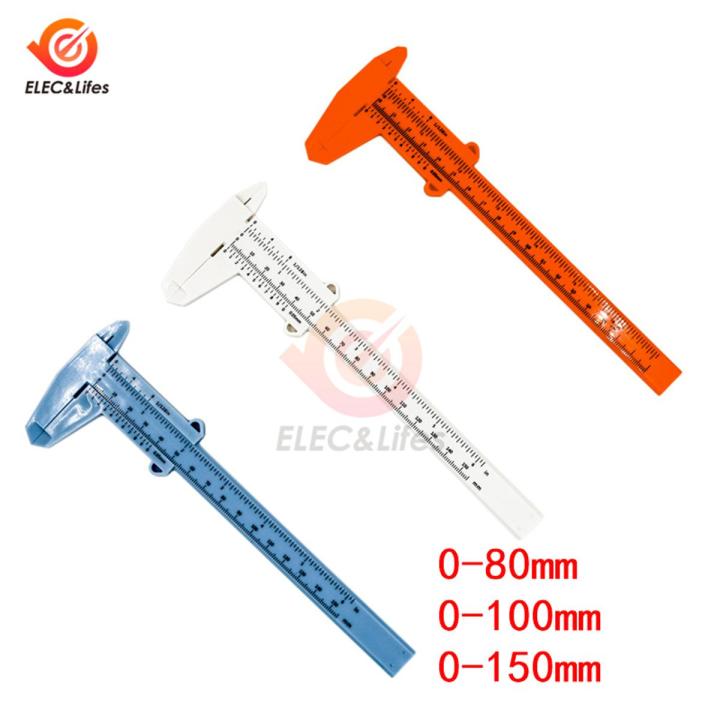 0-80mm 0-100mm 0-150mm Double Rule Scale Plastic Vernier Caliper ...