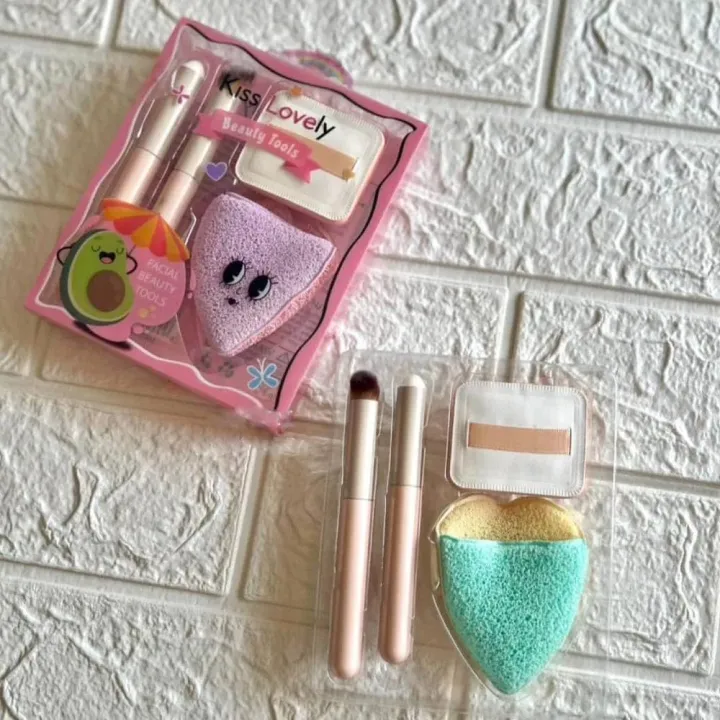Kiss Lovely Mix Blender and Brushes Set – Makeup Application Kit | Daraz.pk