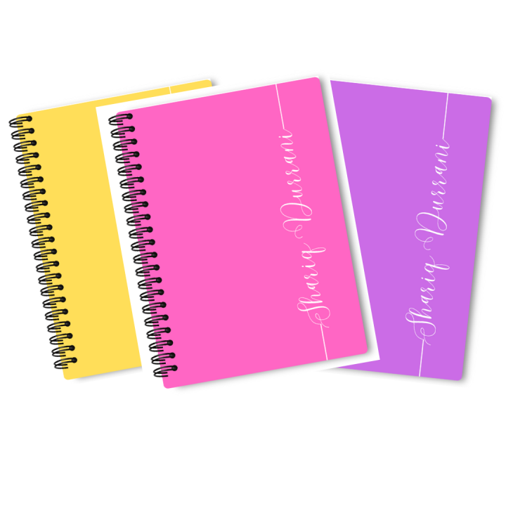 Mayfair Moments - Trendy Name Spiral Notebook | Custom A4 Size Notebook 200 pages | Customizable ...