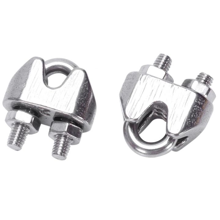 2mm 1/16 Inch Stainless Steel Wire Rope Cable Clamp Fastener 24pcs ...