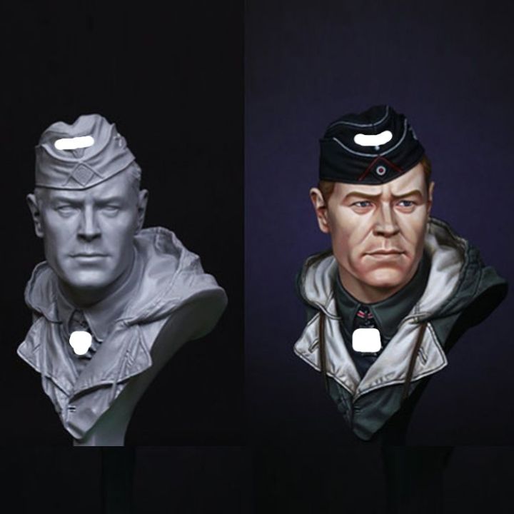 1/10 resin character bust model WW2 World War II armored commander GK ...
