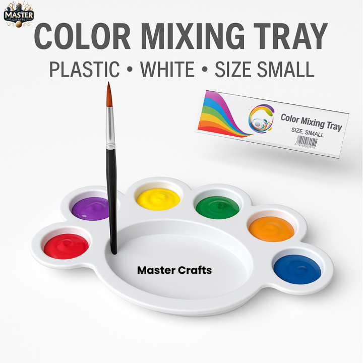 Master Crafts | Color Mixing Tray | Small White Plastic Paint Palette ...
