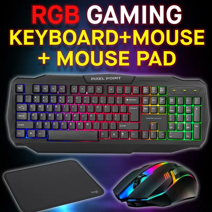 Semi Mechanical RGB Gaming Keyboard Combo deal by Pixel Point / RGB ...