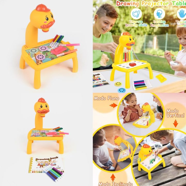 3 in 1 LED Projector Drawing Table Toy for Kids – Giraffe Handwriting ...