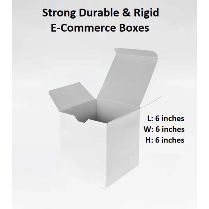 Pack of 10/25 Carton Shipping Box Size (6X6X6 Inches) 3ply - White ...