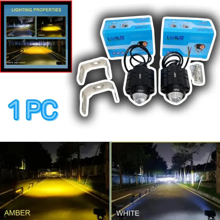 1Pc HJG L99 Dual-Color Fog Light – Universal LED Fog Lamp for All Bikes ...