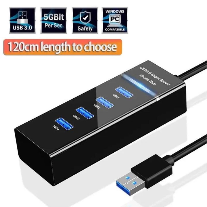4 Ports USB Hub 3 0 High Speed Multi USB Splitter Adapter OTG For Xiaomi Lenovo PC Computer ...