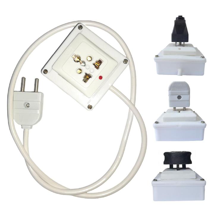 Flexible Cable Universal 3 Pin Socket HQ 40/76 Two Core Round Wire ...