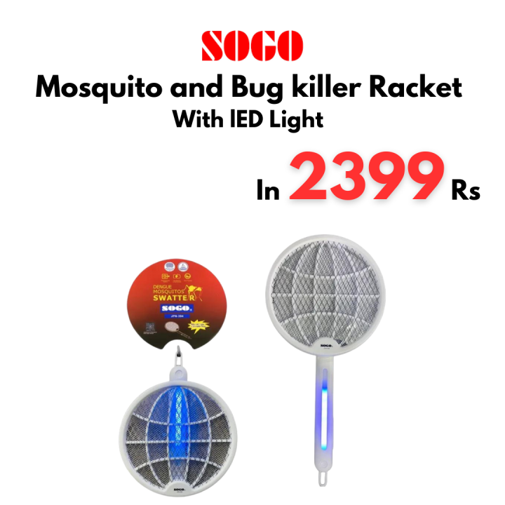 Sogo Rechargeable Mosquito Killer Racket - Insect Killer | Daraz.pk