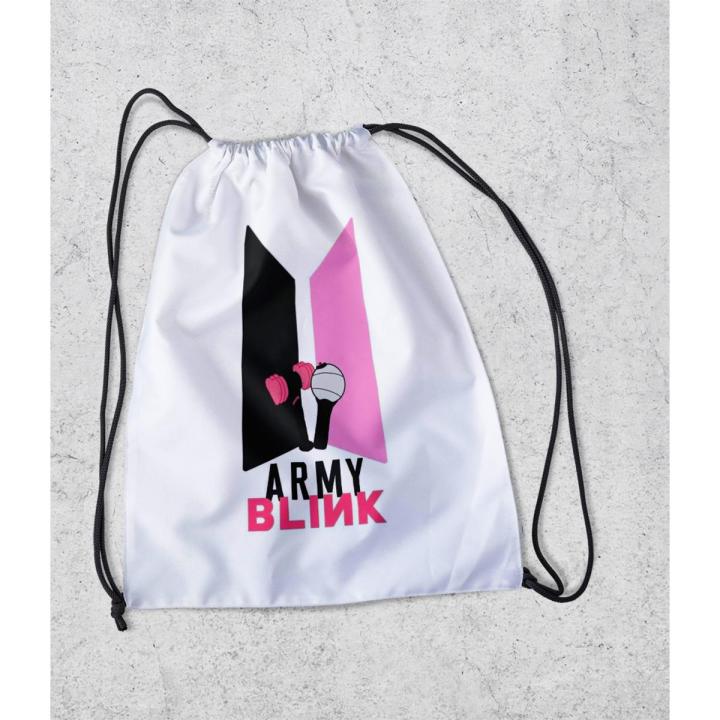 BTS And BLACKPINK Fan Art Academy Bag Drawstring Bag | Daraz.pk