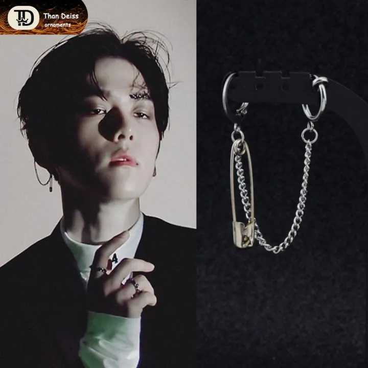 N ES EXO Bian Baekhyun the same pin chain earring ear bone chain earring chain wholesale ...