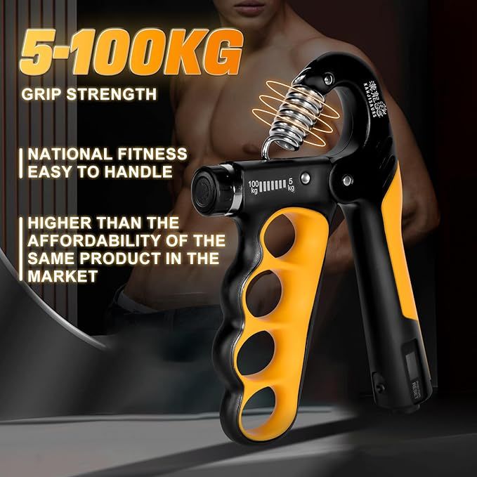Automatic Counting Hand Gripper Adjustable Resistance Non-Slip Grip ...