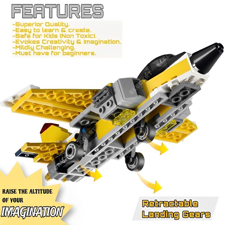 Airplane Blocks Toy Set 130Pcs Super Creative 3 In 1 Architect Super ...