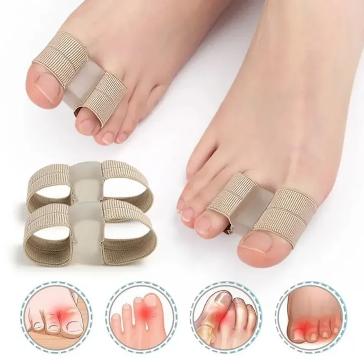 New Silicone Two Toe Separator Foot Care Straightener Thumb Finger ...