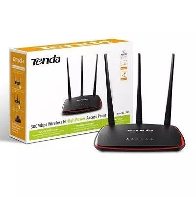 Original Tenda (AP5) 300Mbps Wireless N High Power Access Point Wi-Fi - Black Router Wireless ...