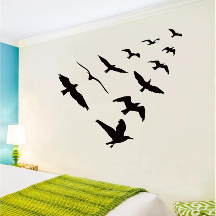 Waterproof Large Flying Birds V shape Wall Sticker Wall Stickers Home ...