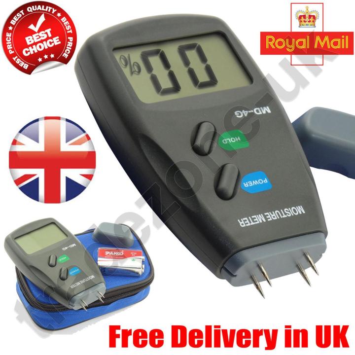 Moisture Meter 4 Tools DIY Pin Digital Damp Tester Detector Plaster ...