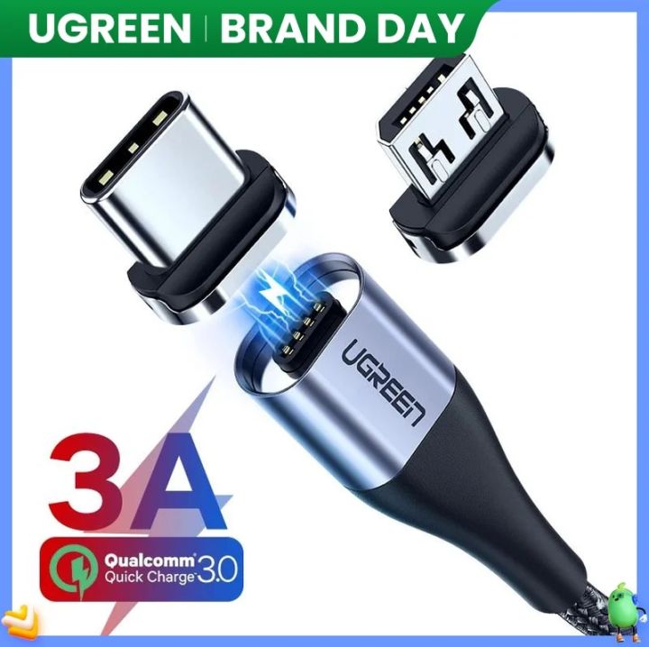 Ugreen Magnetic Type C Cable 3A Fast Micro USB Charging Data Cable for ...