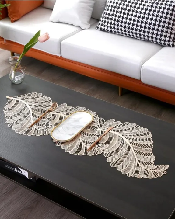 Gold Table Runner, Center Table Dressing Table Non-Slip Dining Mat ...