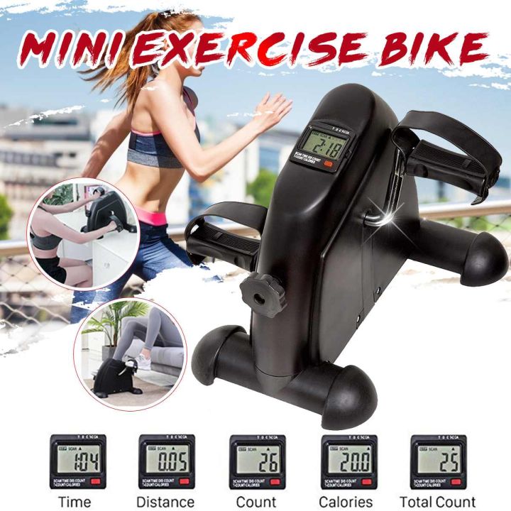 Home Exerciser Mini Bike Fitness LCD Display Pedal Exercise Indoor Cycling Stepper Mini Exercise ...