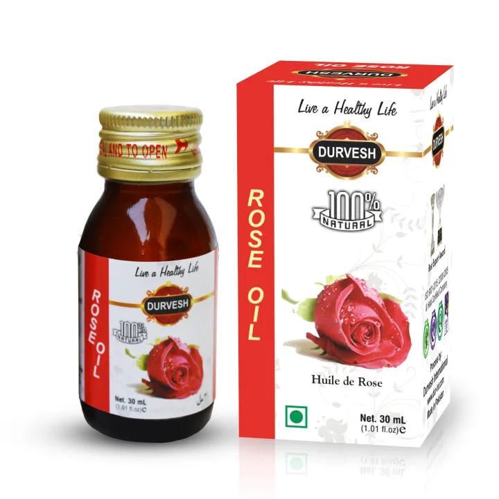 DURVESH ROSE OIL 30ml - HERBAL & ESSENTIAL OIL - CUSTOMIZE - 30 ml ...