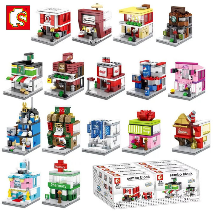 Senbao 6600-6615 Building Blocks City Building Street View Adult DIY ...