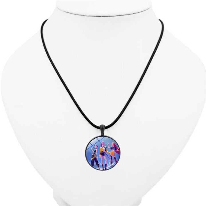 Fan Gift Anime Film Rumi Zoey Mira K Pop Demon Hunters Necklace Leather ...